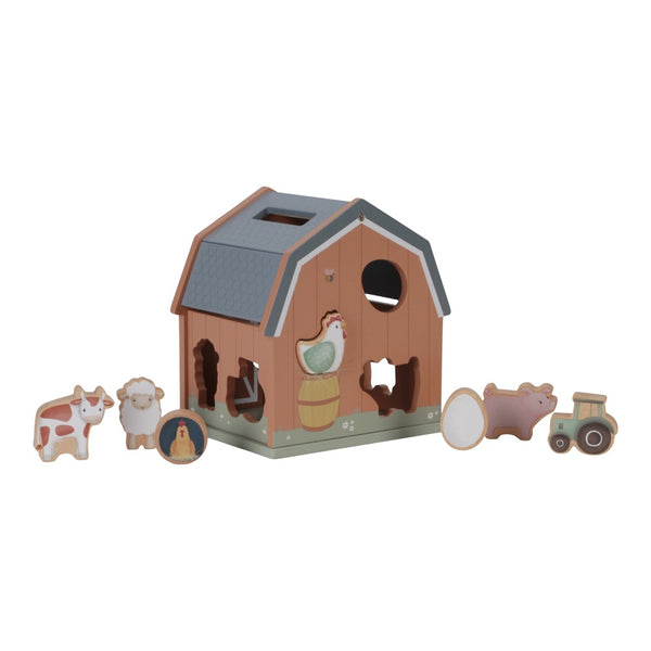 LITTLE DUTCH WOODEN FARM SHAPE SORTER - Tolly Toys