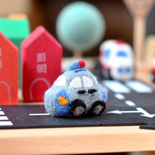 TARA TREASURES FELT POLICE CAR - Tolly Toys