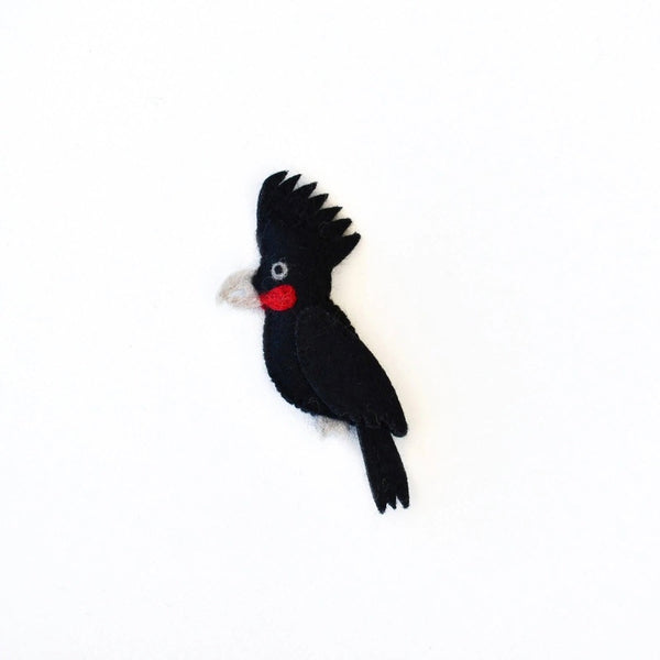 TARA TREASURES FELT FINGER PUPPETS PALM COCKATOO - Tolly Toys