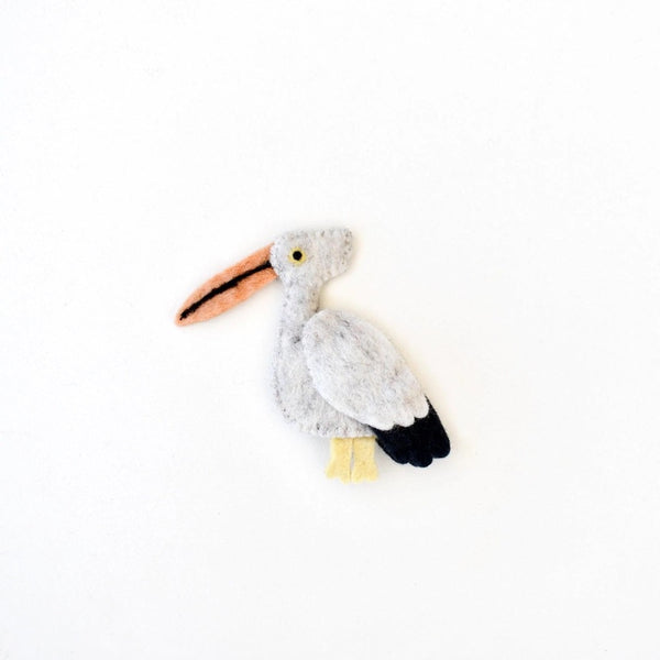 TARA TREASURES FELT FINGER PUPPETS PELICAN - Tolly Toys