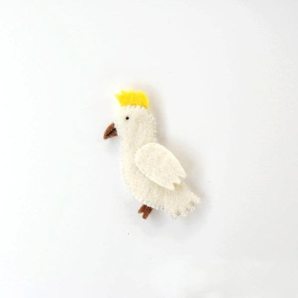 TARA TREASURES FELT FINGER PUPPETS COCKATOO - Tolly Toys